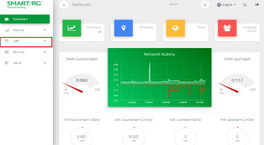 How do I change the WiFi password on the Smart/RG router?